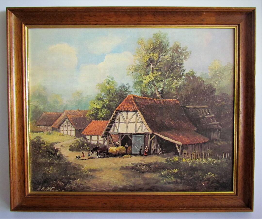 Vintage Reproduction - forest Farm - 35*29 Cm. - Etsy