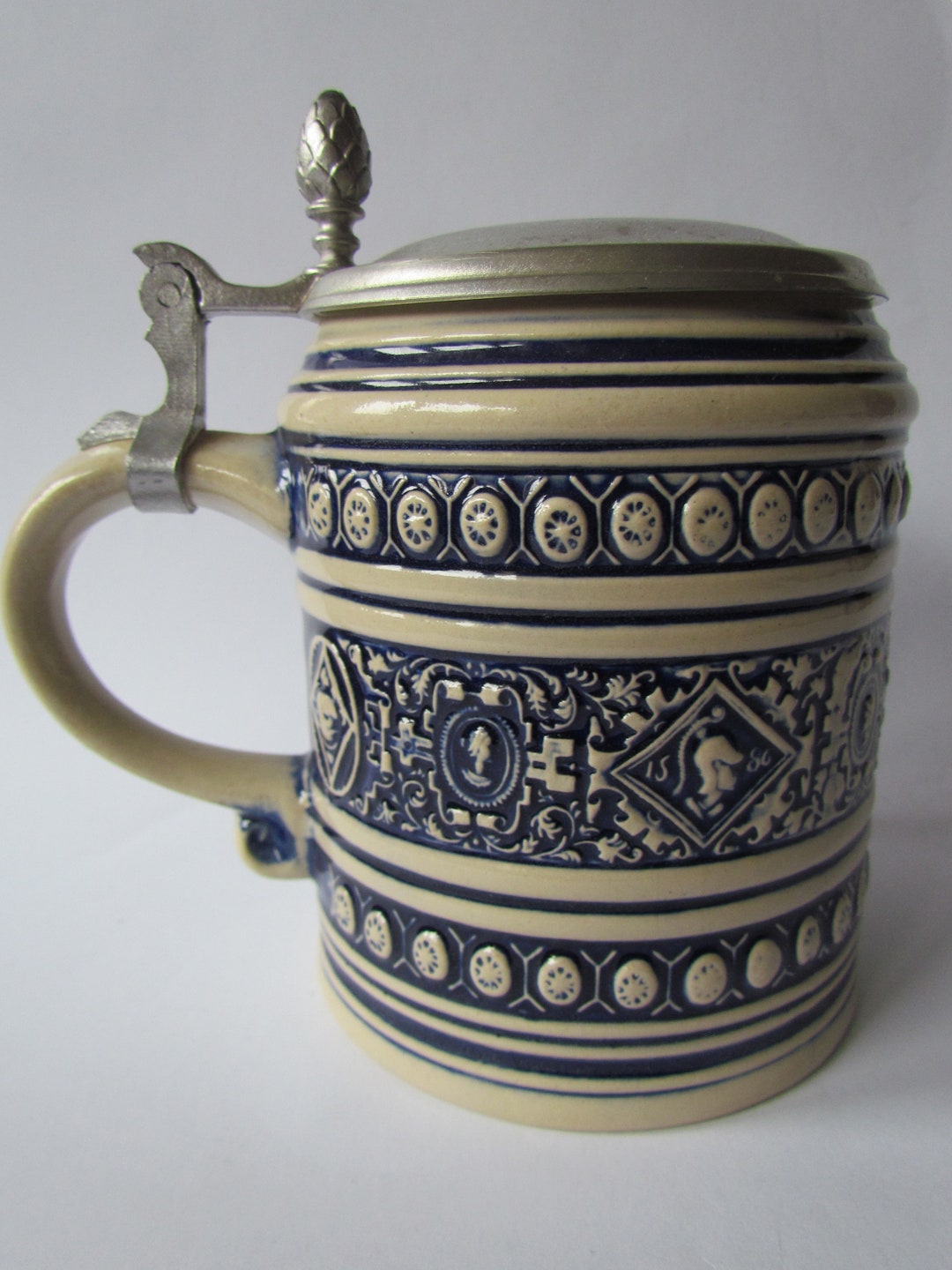 Vintage German 0.7 Liter Mug With Lid - H-17 Cm - Etsy