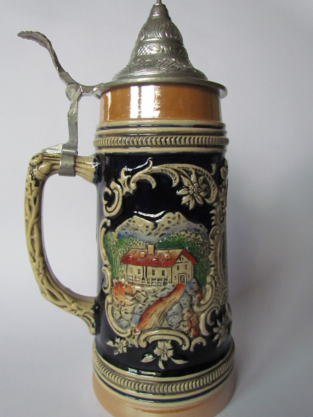 Vintage German Large 1 Liter Mug With Lid - H-27 Cm. - Etsy