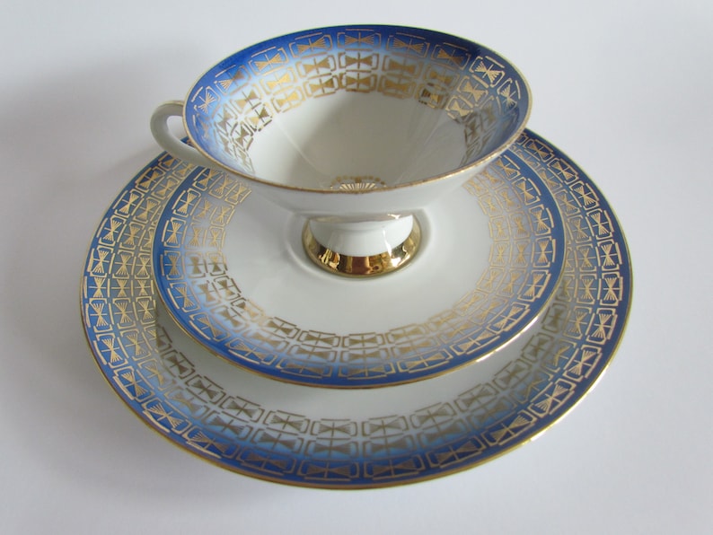 Vintage Porcelain Tea Trio BAREUTHER WALDSASSEN BAVARIA - Etsy