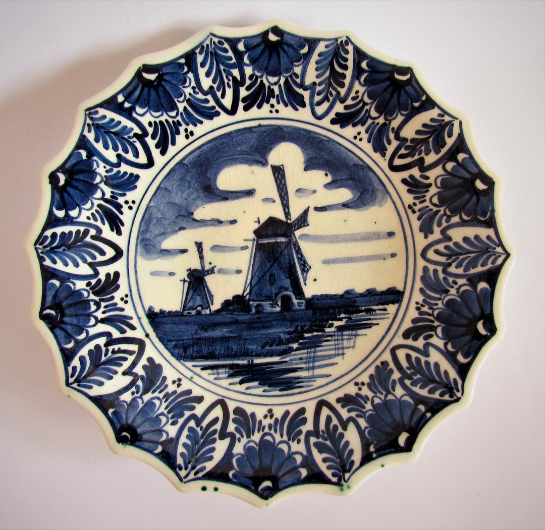 Antique Porcelain Decorative Plate Swan-delft Holland Handgemalt 18.5 ...