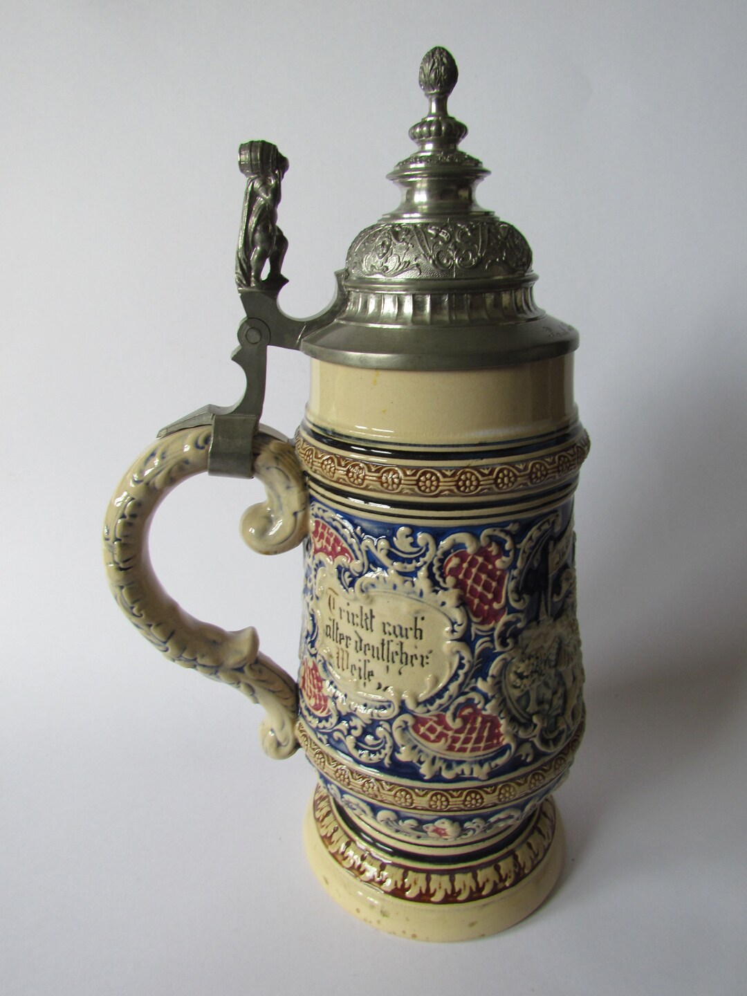 Vintage German 1.0 Liter Mug With Lid - H-30 Cm - Etsy