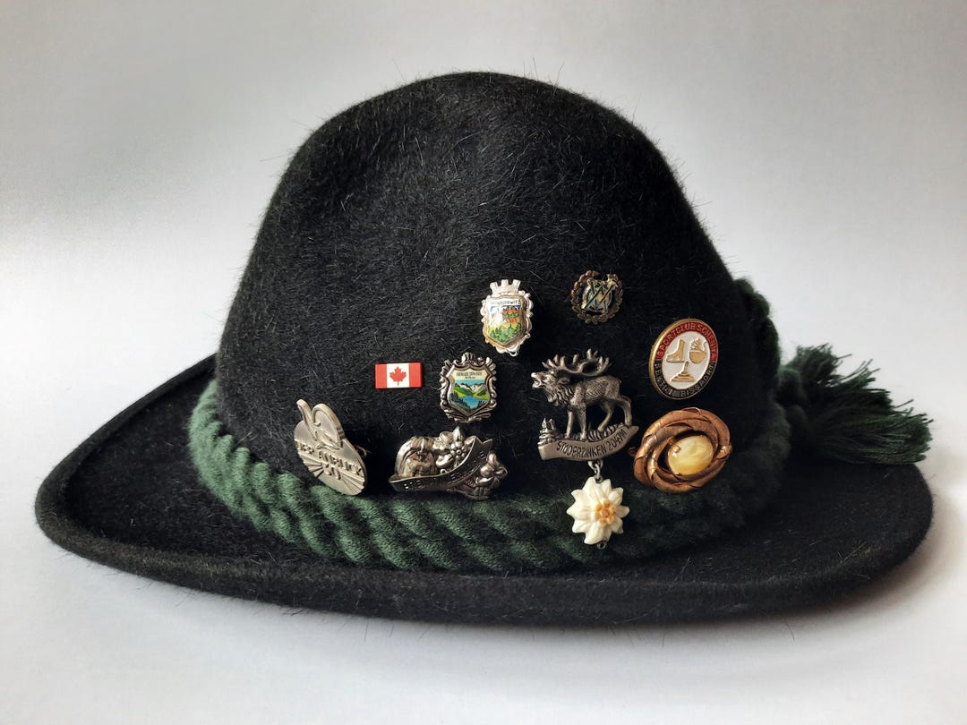 Vintage Austrian - Tyrolean Classic Hunting Hat, ORIGINAL ISCHLER HUT ...