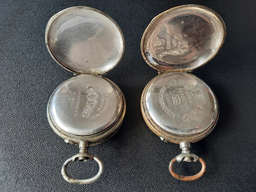 Set of Two Cases for Vintage Pocket Watches - Etsy