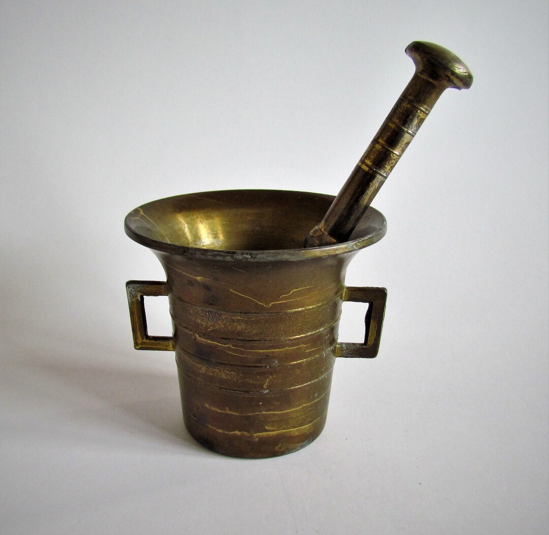 Vintage Metal Pestle and Mortar, Height 8,5 Cm - Etsy