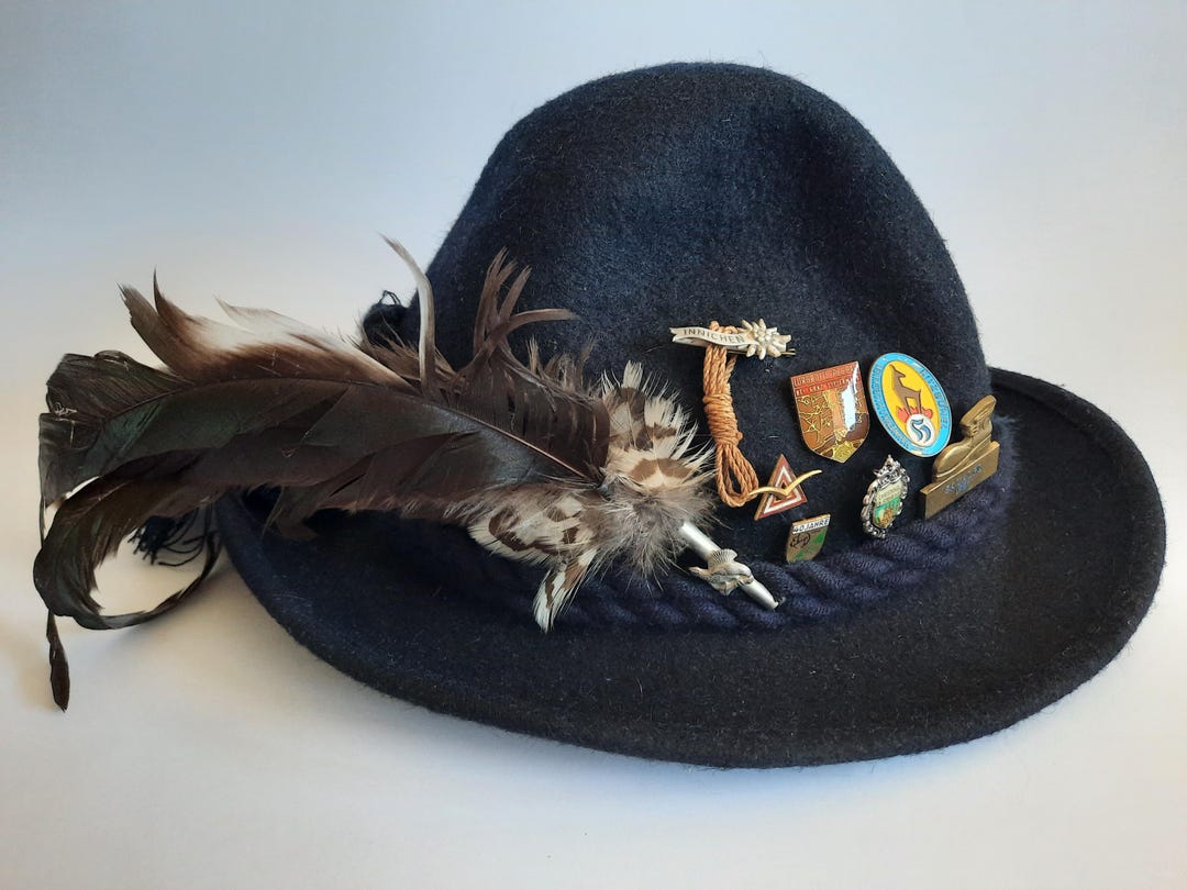 Vintage Austrian - Alpine-tyrolean Hat IRHLER HUT - 56/57 Size - Etsy