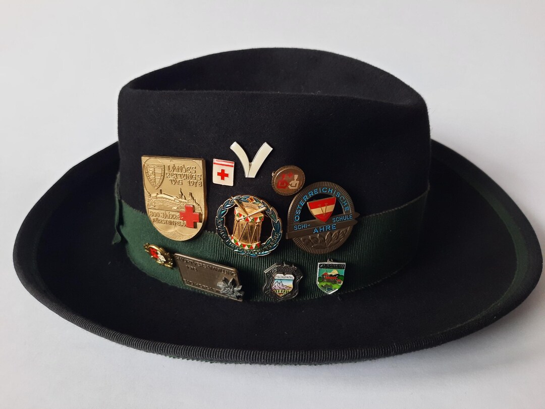 Vintage Austrian-tyrolean Classic Hunting Hat ZAPF HANDARBEIT, Size 55/ ...