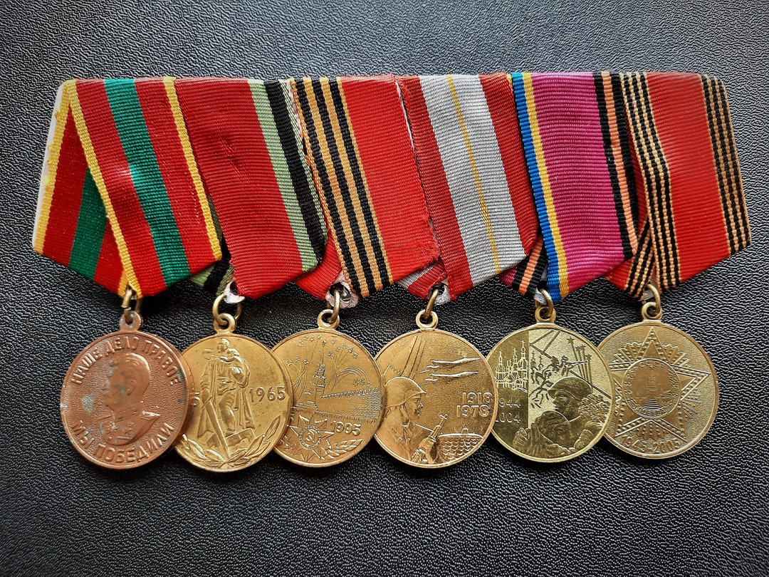Ussr-set 6 Medals - Military WW2 Veteran Awards - Etsy