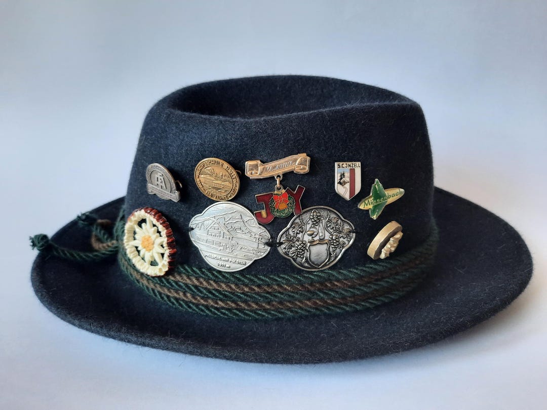 Vintage Austrian - Alpine-tyrolean Hat ORIGINAL ISCHLER HUT - 54/55 ...