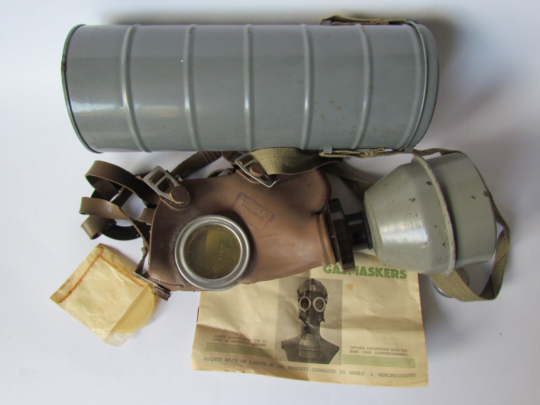WW-2 Belgium Gas Mask L.702 in Container - 1939 - Etsy