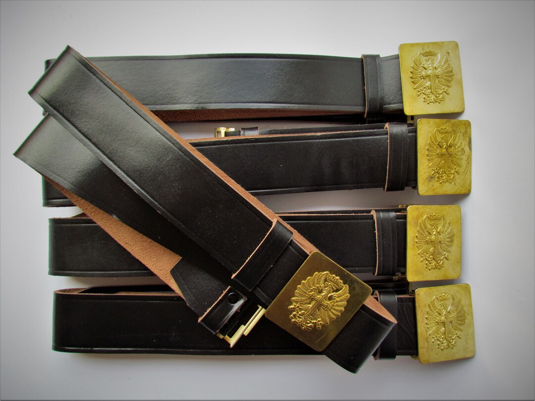 Spanish Army Leather Belt With Buckle, Adjustable to 125cm - Etsy
