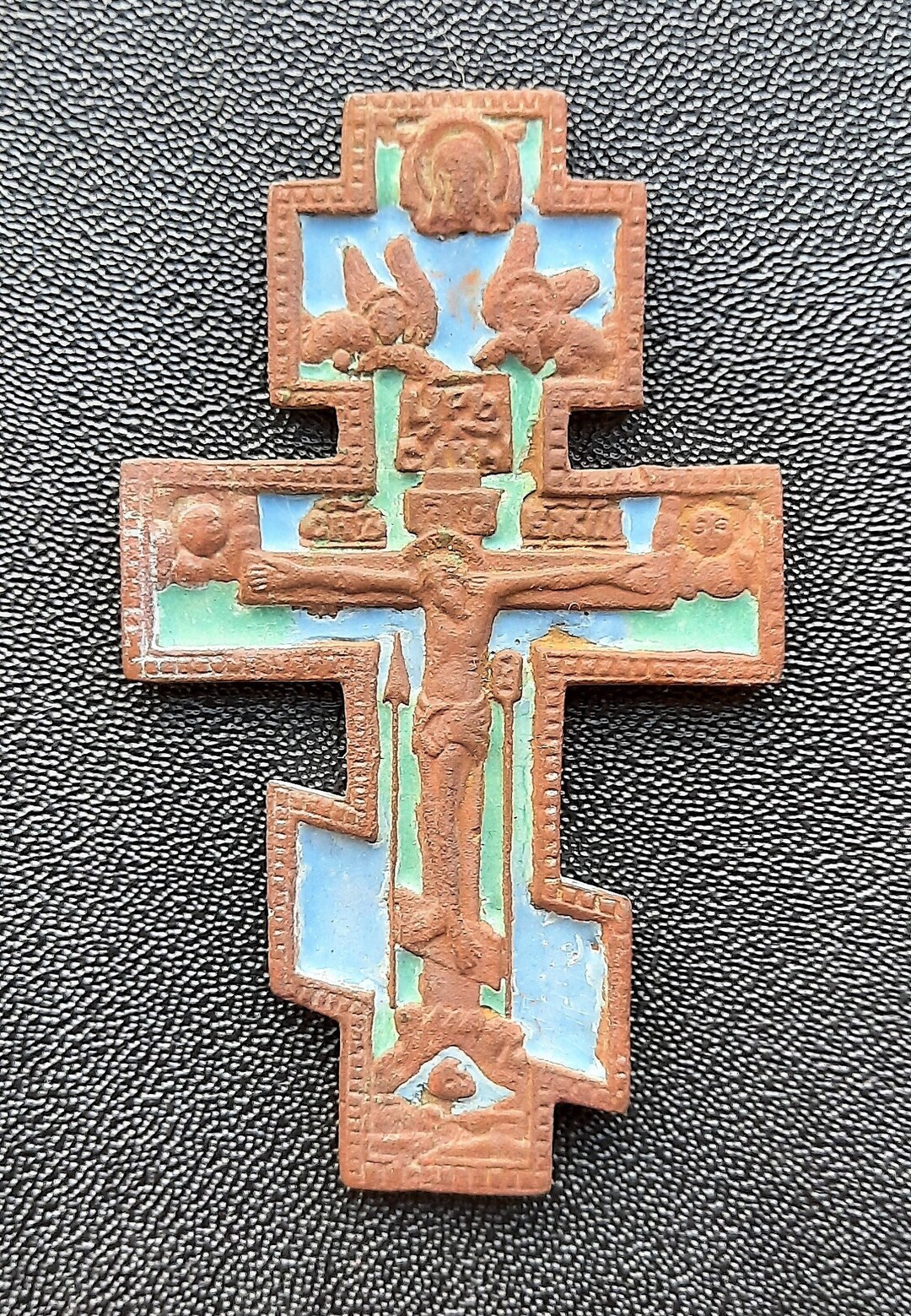 Russian Orthodox Cross 19th Century Pomeranian Type 2 Enamels - Etsy