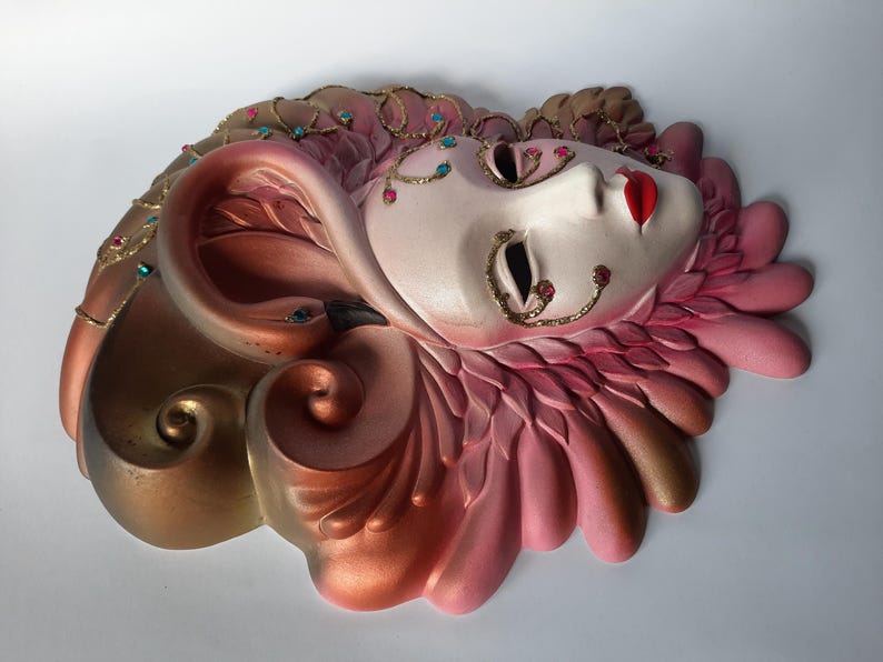 Vintage Ceramic Venetian Carnival Wall Mask 32*26 Cm - Etsy Canada