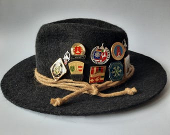Vintage Austrian Tyrolean Classic Hunting Hat, Size 53/54 - Etsy