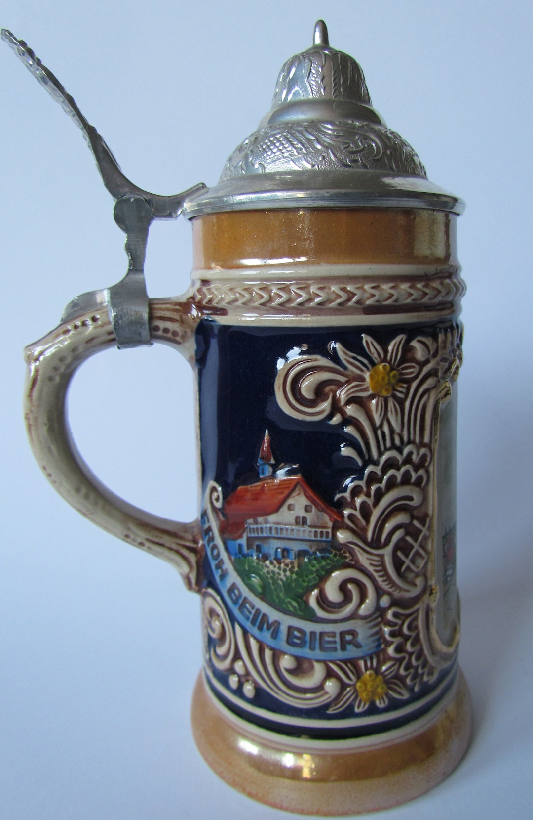 Vintage German 0.3 Liter Mug With Lid - H-18 Cm - Etsy