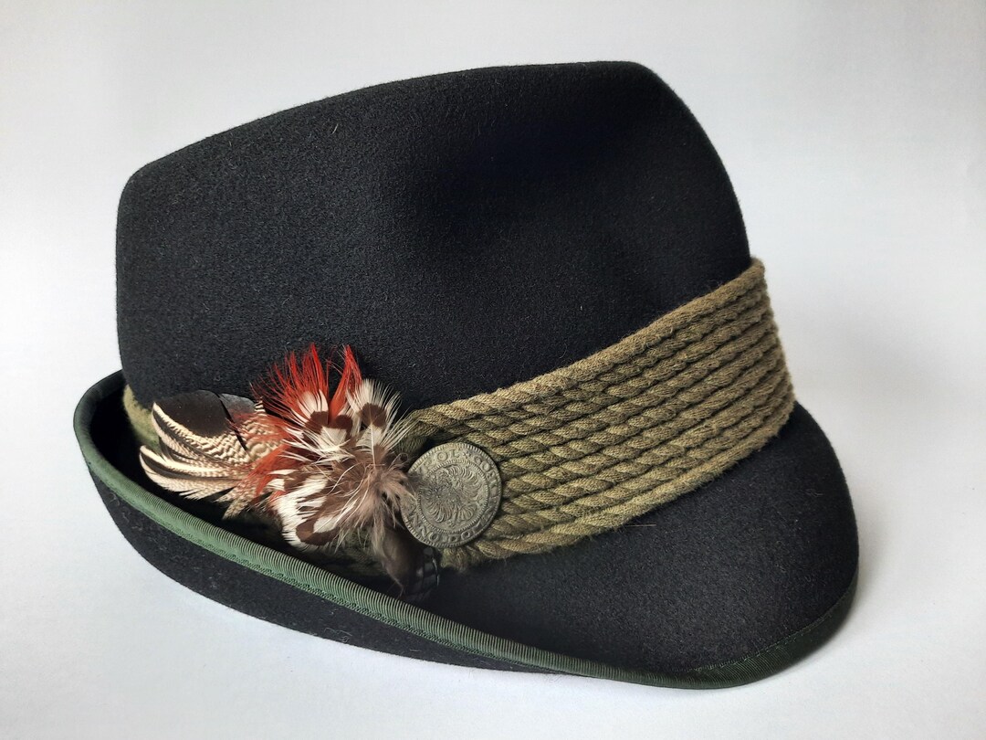 Vintage Austrian-tyrolean Classic Hunting Hat, Size 54/55 - Etsy