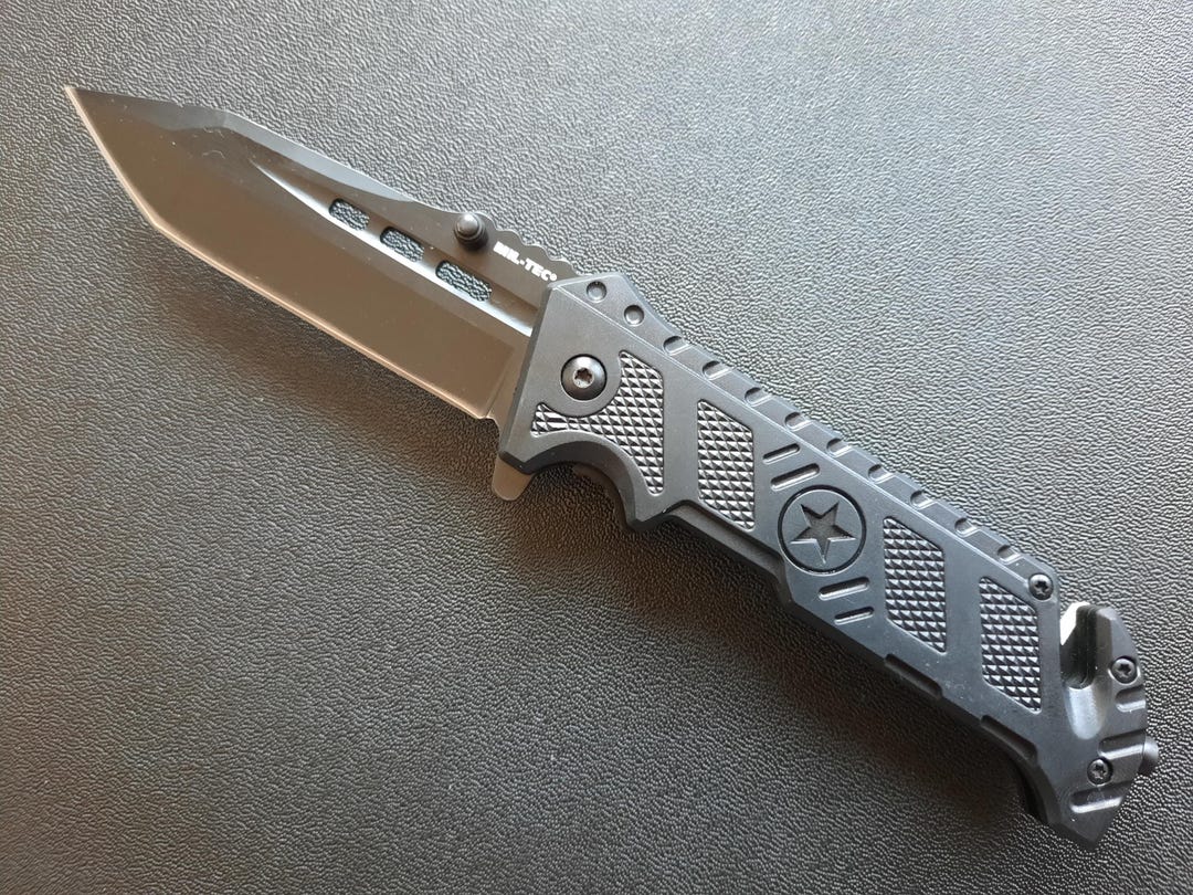 Folding Pocket Knife BLACK CAR KNIFE Star - Mil-tec 15319600 - Etsy