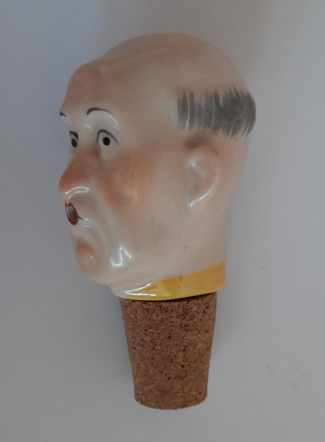 Vintage German Porcelain Bottle Cap - Figure Schnapps Nose Pourer Man ...