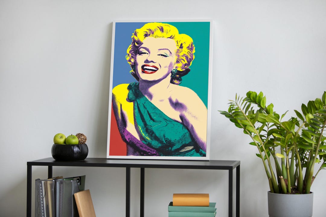 Marilyn Monroe Pop Art Canvas, Colorful Marilyn Art Print, Modern Pop ...