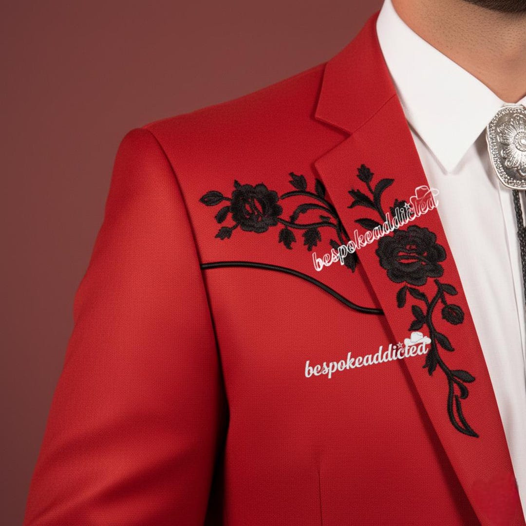 1045 Men 2pc Suit Country Western Suits Embroidered Outfit for Event ...