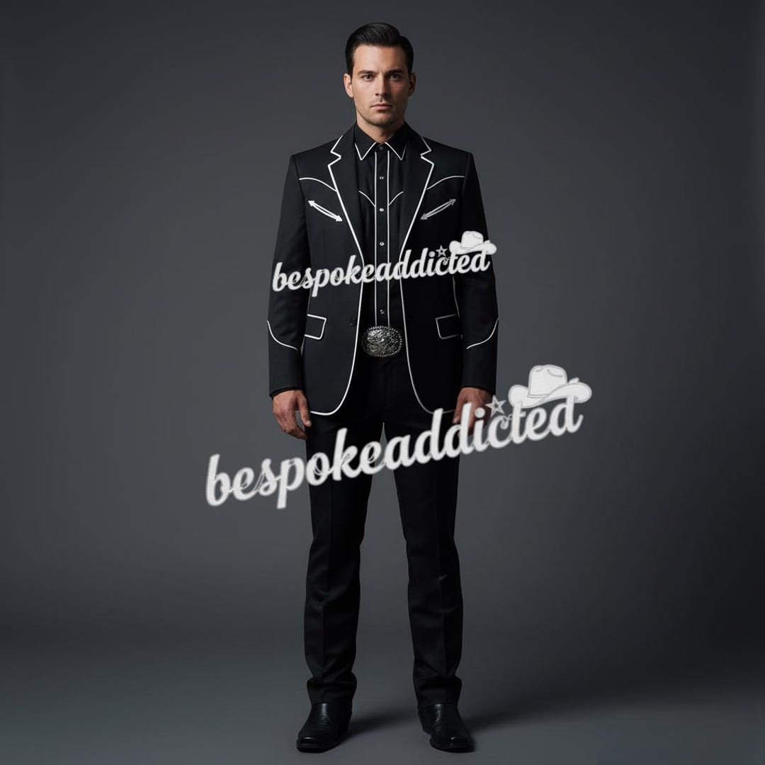 1036 Men 2pc Suit Country Western Suits Embroidered Outfit for Event ...