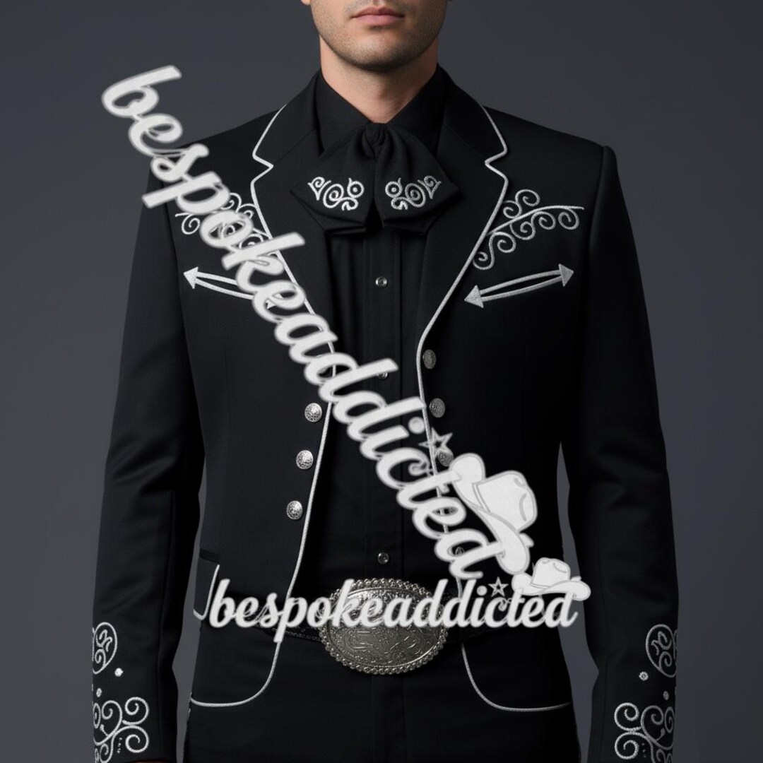 1037 Men 2pc Suit Country Western Suits Embroidered Outfit for Event ...