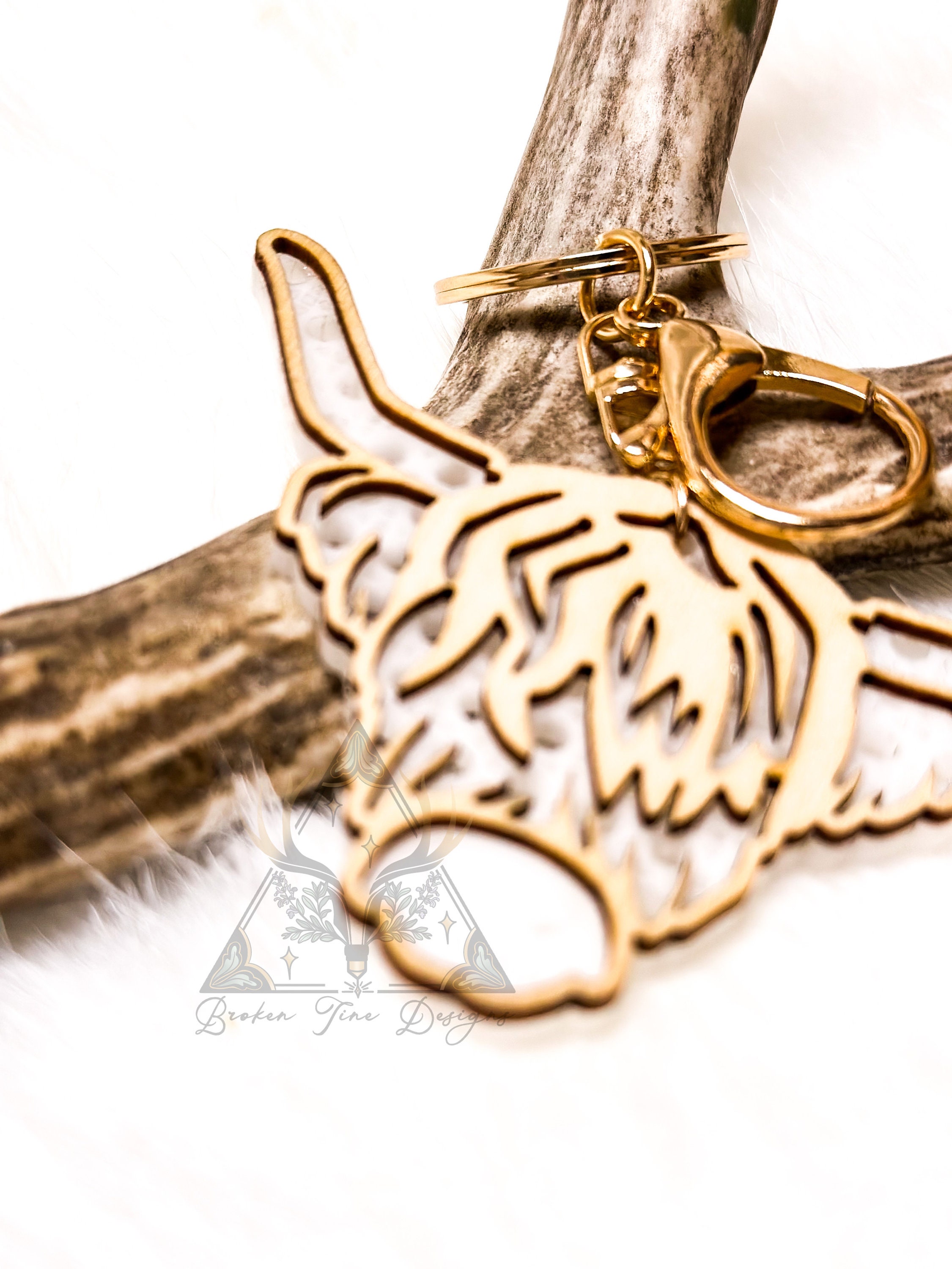 Highland Cow Keychain Farm Keychain Cow Keychain Horns Highland Cow - Etsy