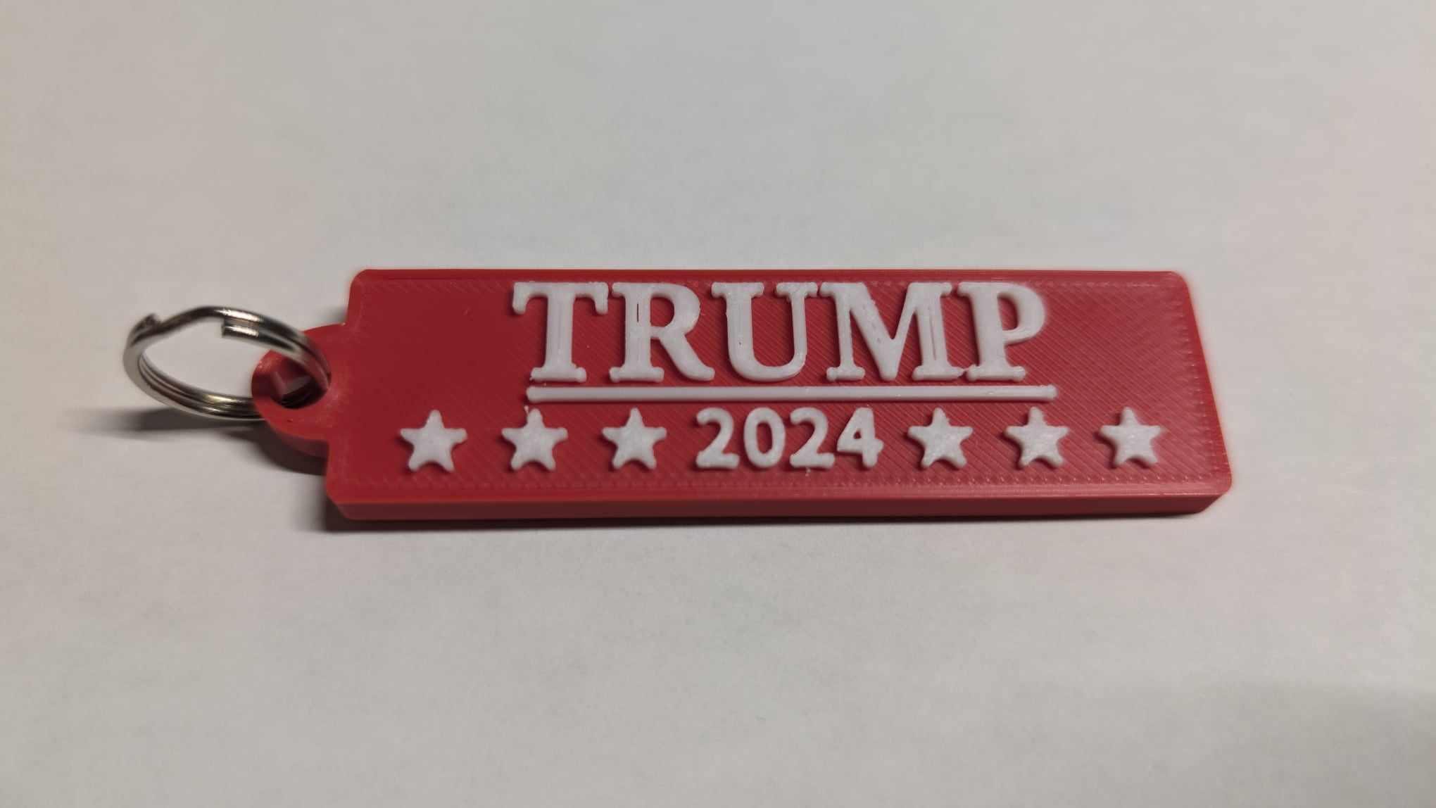 Trump 2024 Keychain 3D Printed Patriotic Keychain Custom Political Gift ...