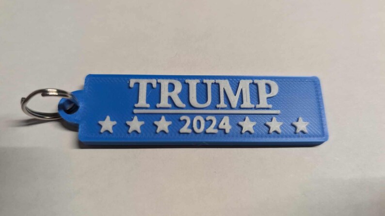Trump 2024 Keychain 3D Printed Patriotic Keychain Custom Political Gift ...