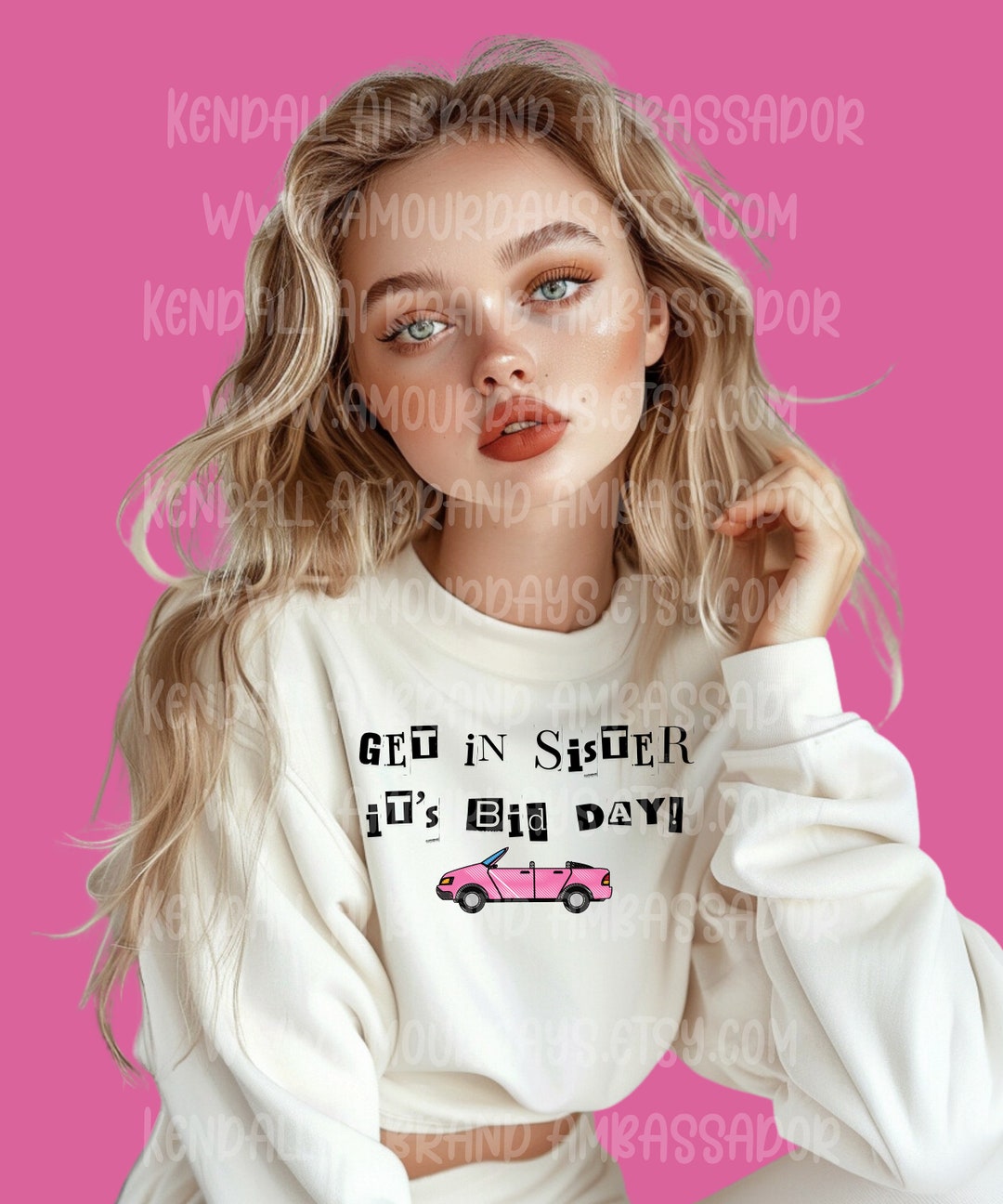 Get in Sister Its Bid Day Pink Sweater - Etsy