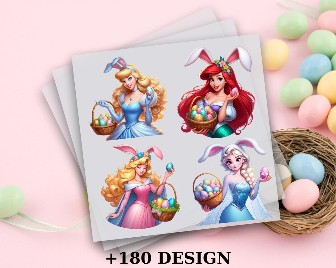 Disney Princess Easter Ready to Press, Princess Easter Eggs Direct to ...