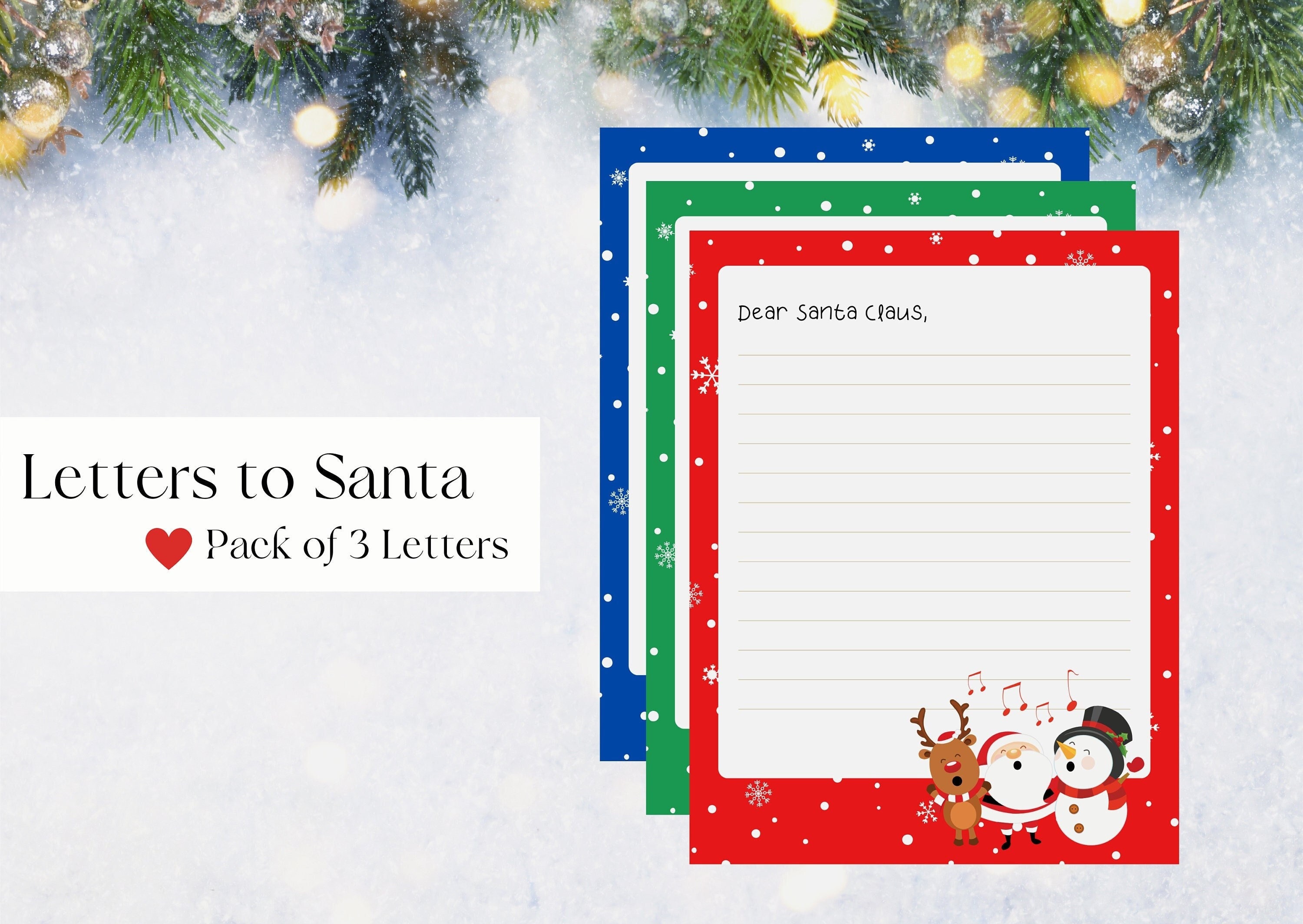 Printable Letter to Santa, Printable Letters to Santa, Christmas ...
