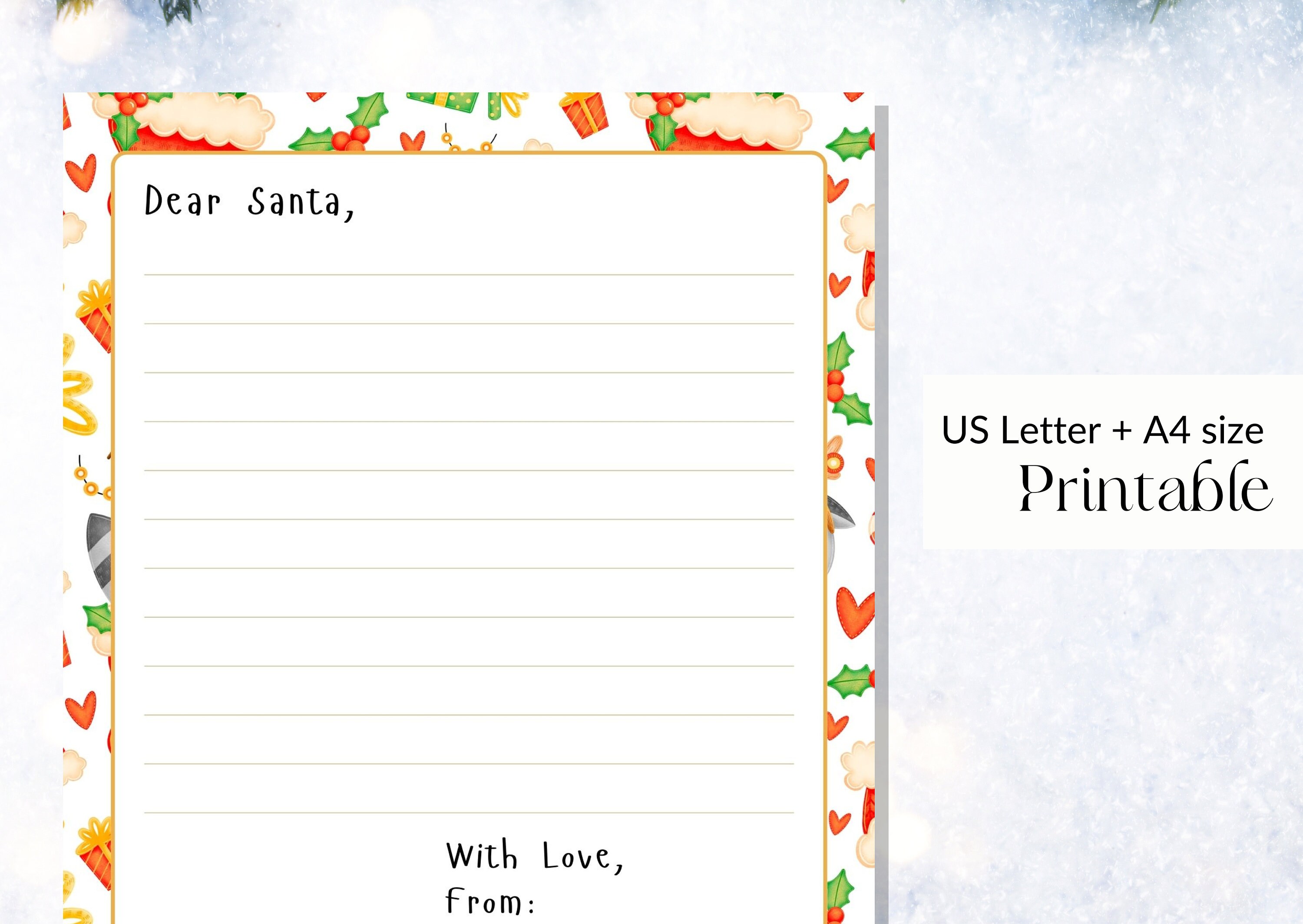 Printable Letter to Santa, Printable Letters to Santa, Christmas ...