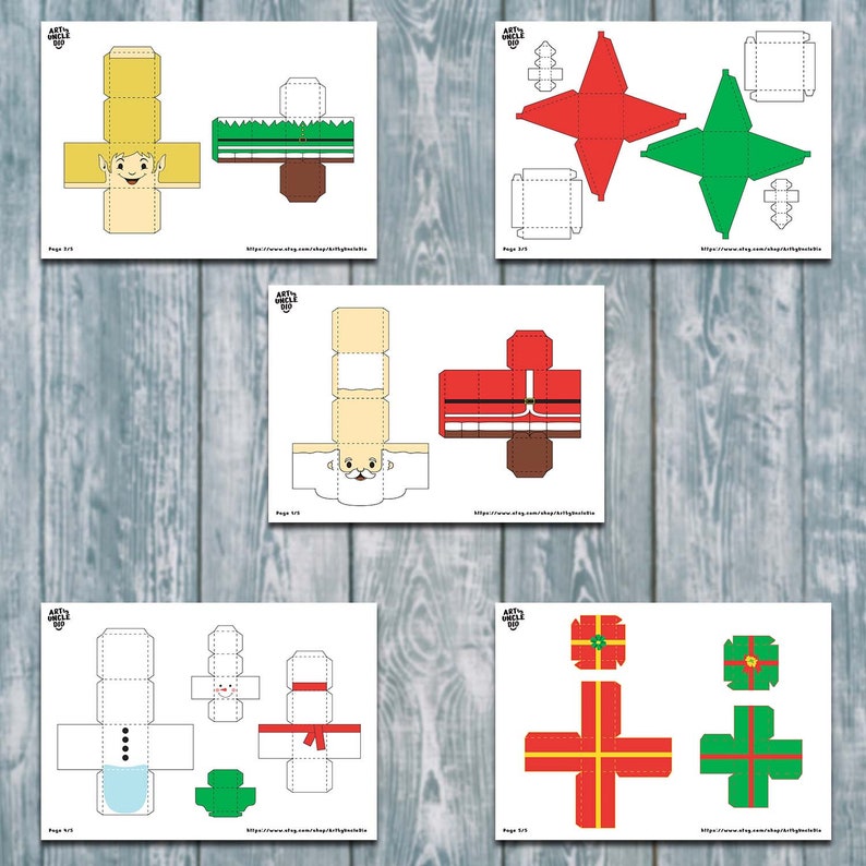 Christmas Printable Paper Toys, Christmas Printable Paper Craft, DIY ...