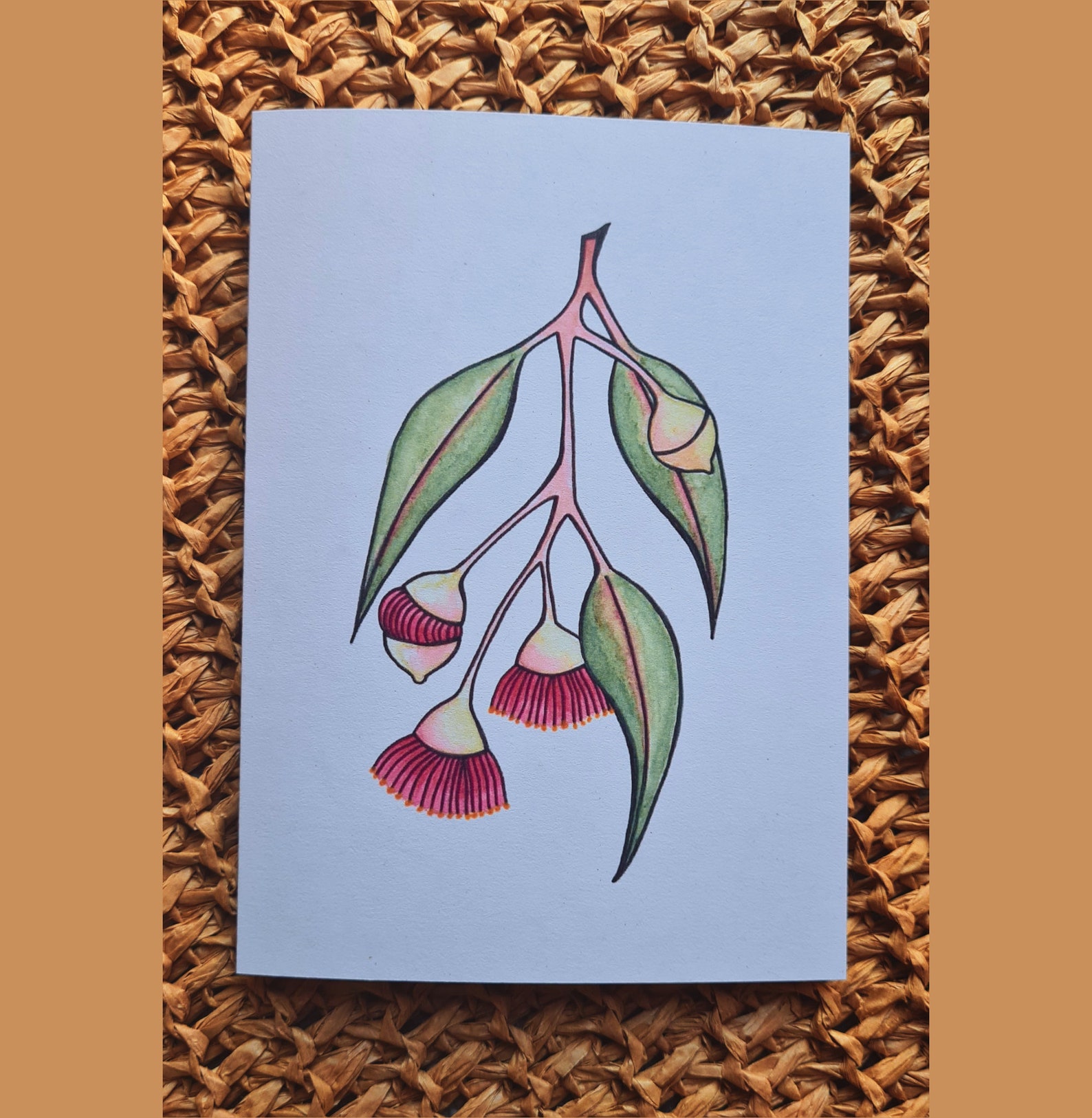 Greeting Card – Gum Blossom Australian Native Flora Botanical ...