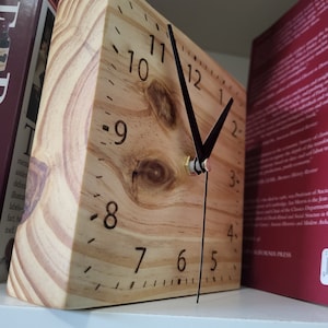 Square Wood Rustic Clock - Etsy