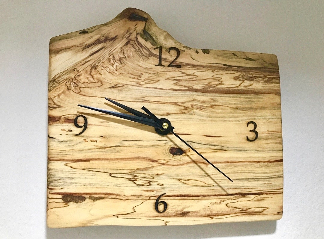 Live Edge Oak Clock - Etsy