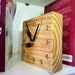 Square Wood Rustic Clock - Etsy