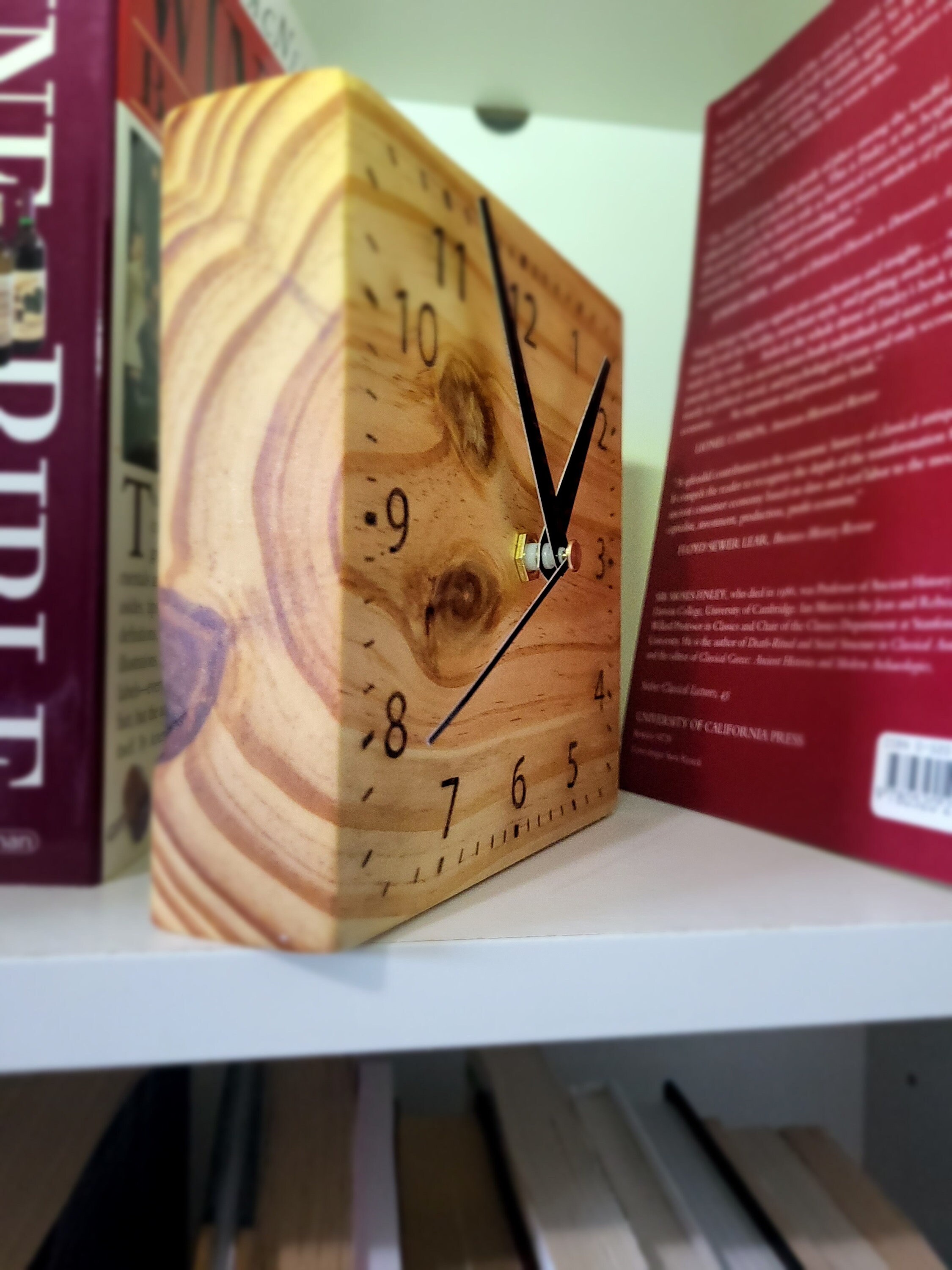 Square Wood Rustic Clock - Etsy