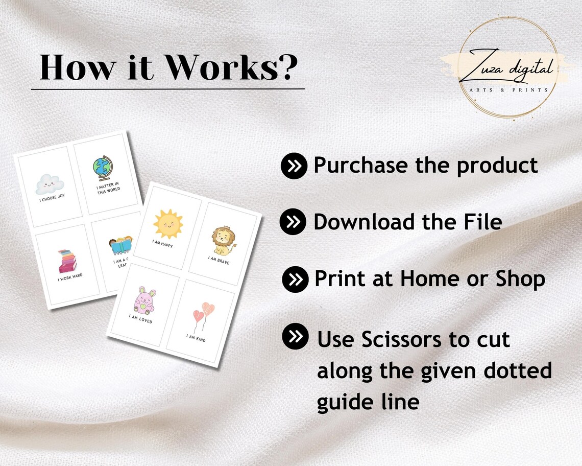 Printable Kids Affirmation Cards | Positive Mindfulness & Self-esteem ...