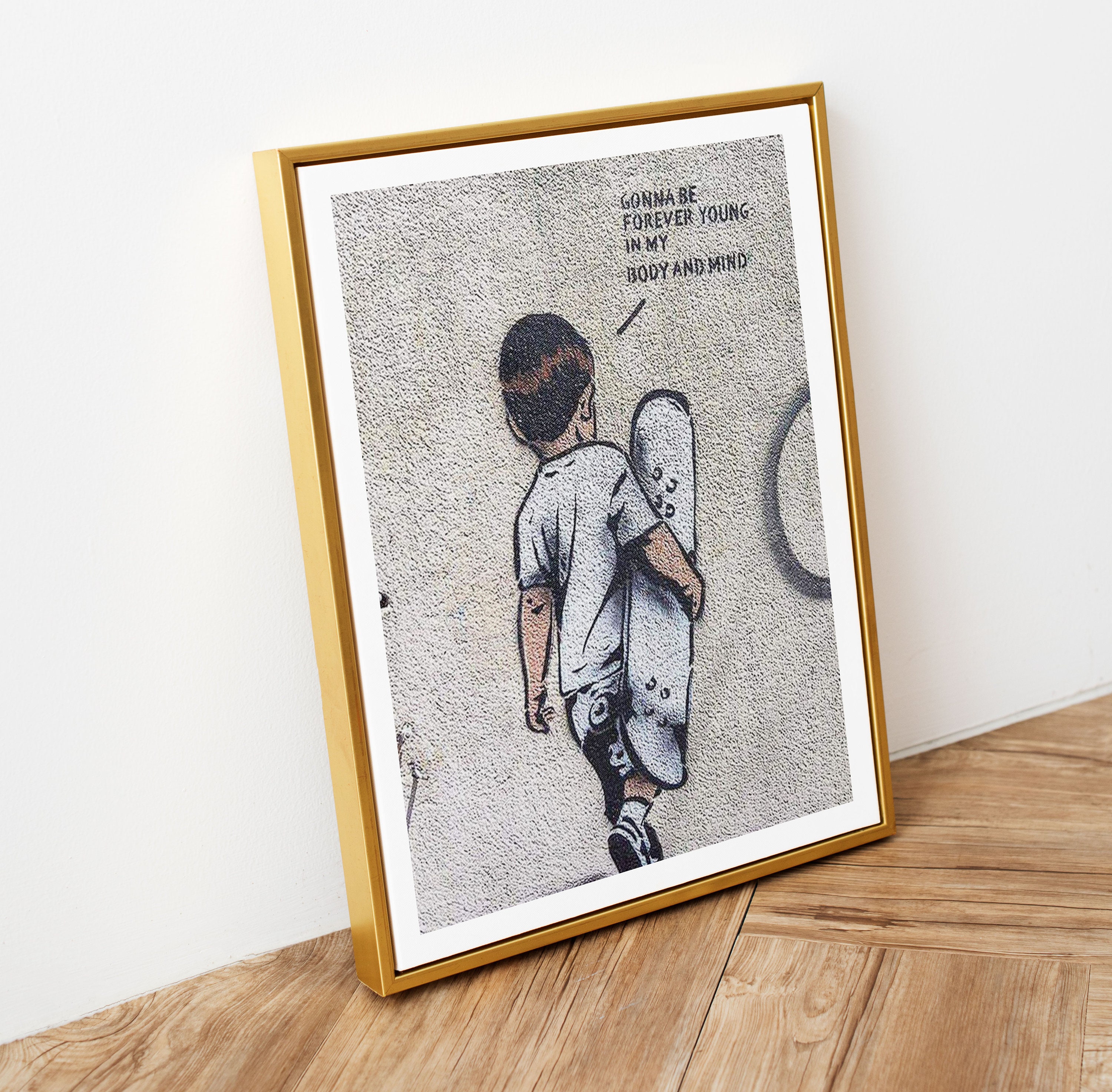 Banksy Skateboard Motivational Poster, Urban Pop Art Graffiti, Banksy ...