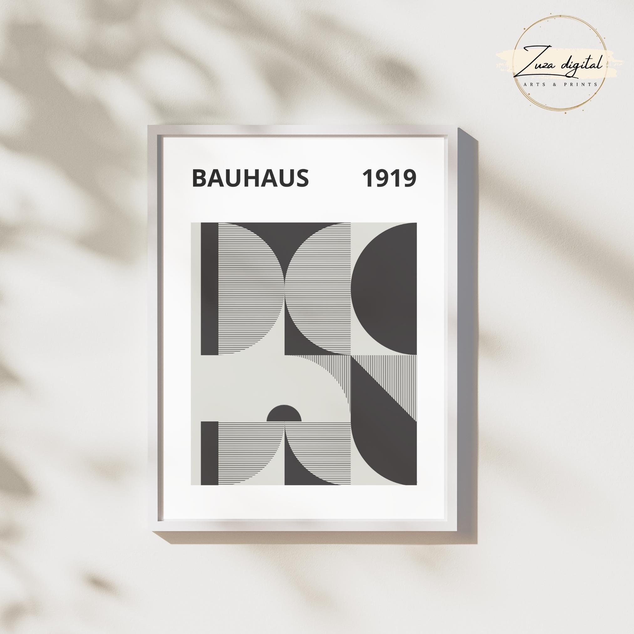 Printable Bauhaus Poster Bauhaus 1919 Poster Mid Century - Etsy