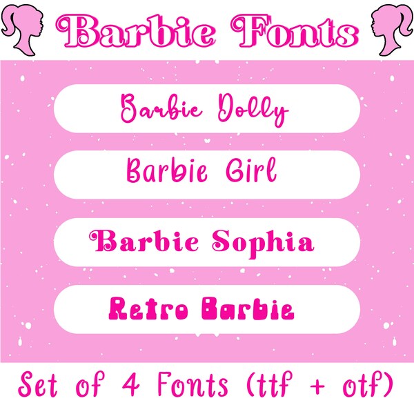 Barbie Dolly Font - Etsy