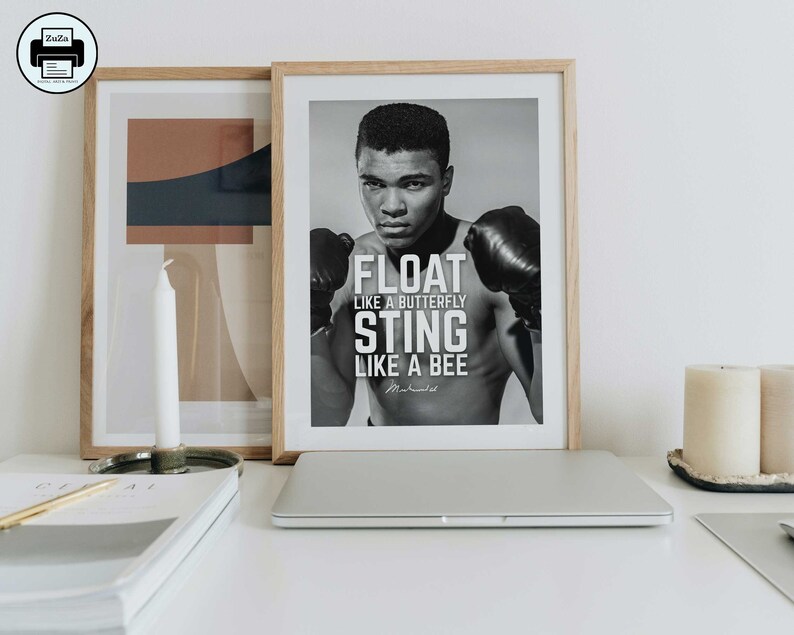 Printable Muhammad Ali Wall Poster Motivational Quotes Poster Instant ...
