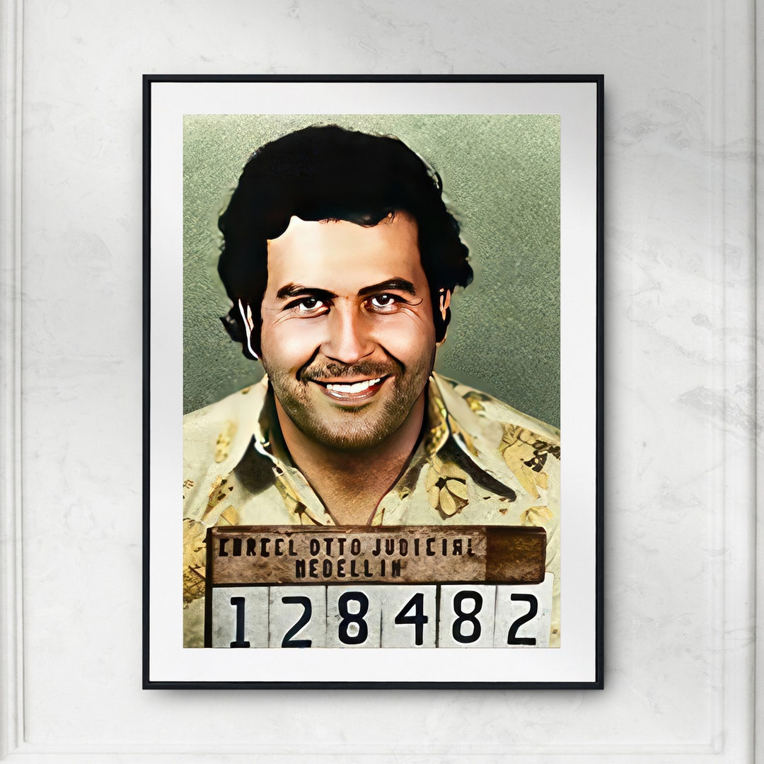Pop Art Style Pablo Escobar Mugshot | Digital Download | Infamous ...