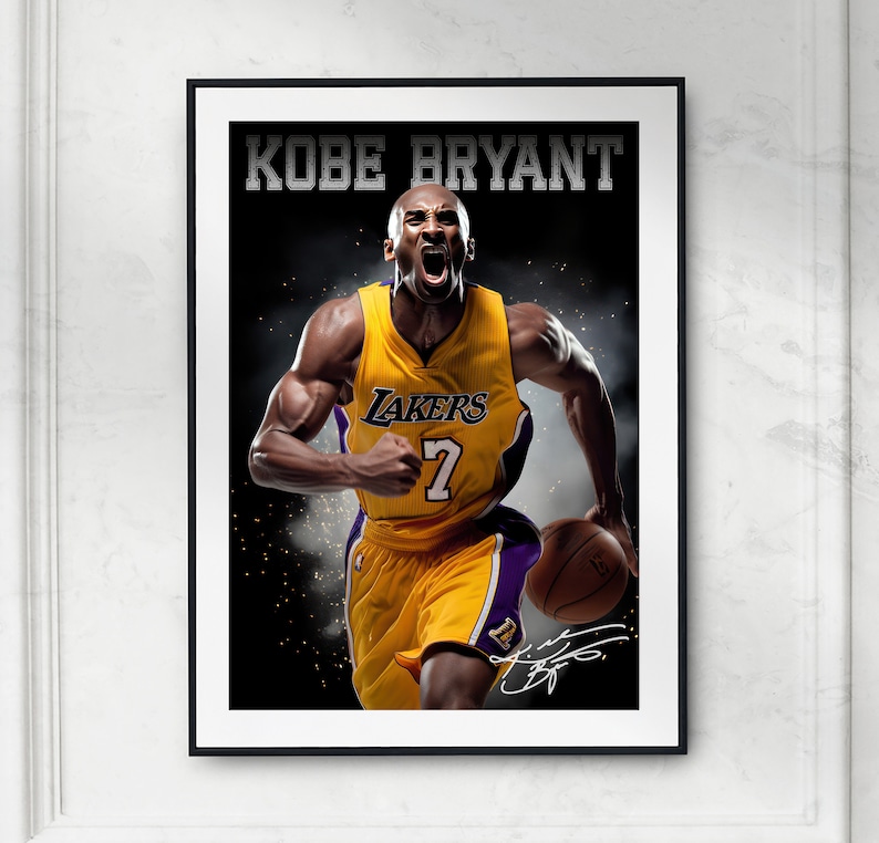 Printable Kobe Bryant Signed Poster Kobe Bryant Instant Download ...