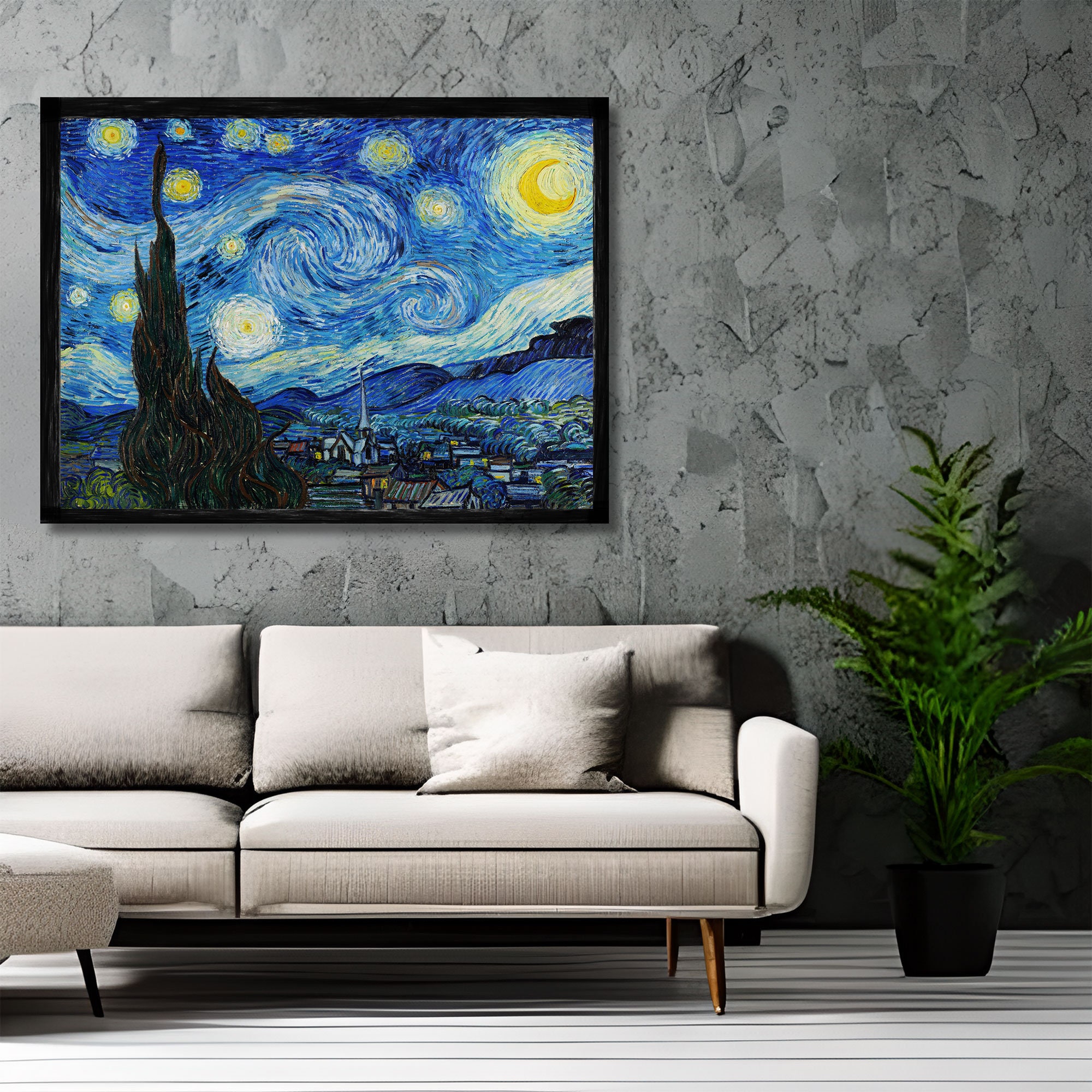 Printable Vincent Van Gogh's the Starry Night (1889), Famous Painting ...