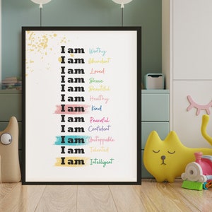 Printable Affirmations for Kids Room Decor I Am Classroom - Etsy