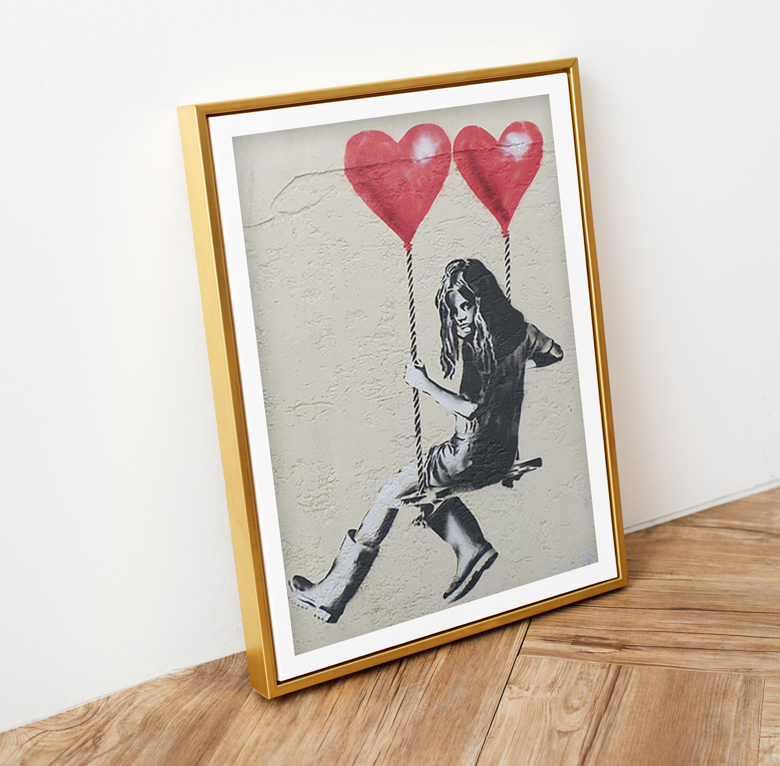 Printable Banksy Heart Balloon Artwork, Banksy Artwork, Banksy Poster ...