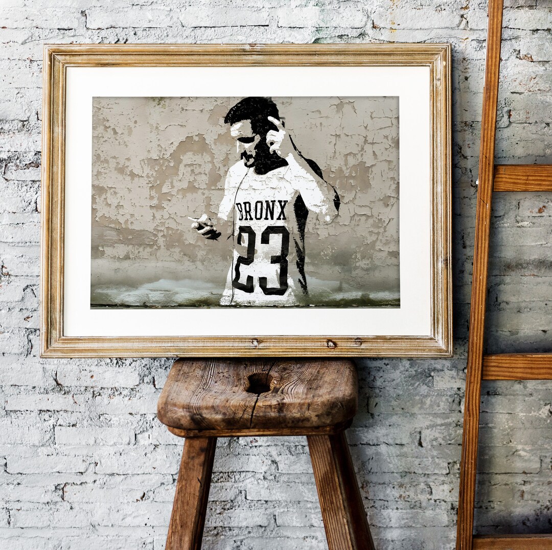 Printable Banksy Bronx Player Poster Banksy Street Art Banksy - Etsy